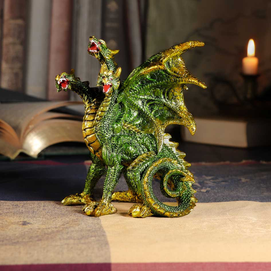 Statueta dragon cu trei capete Hydra 16.5cm