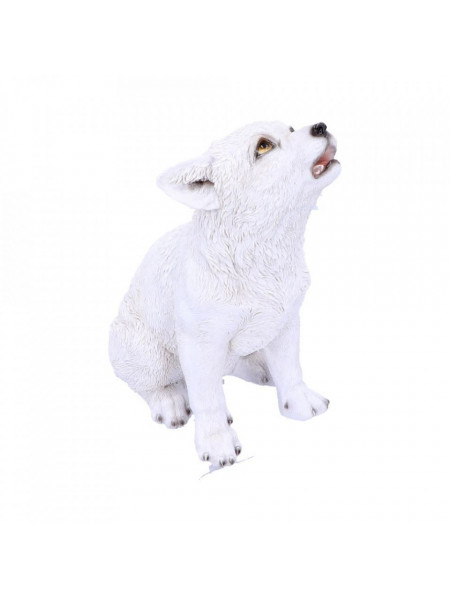 Statueta lup alb Winters Cry 22.5cm