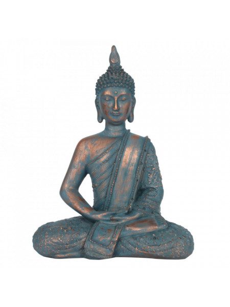 Statueta Buddha 28cm - albastru