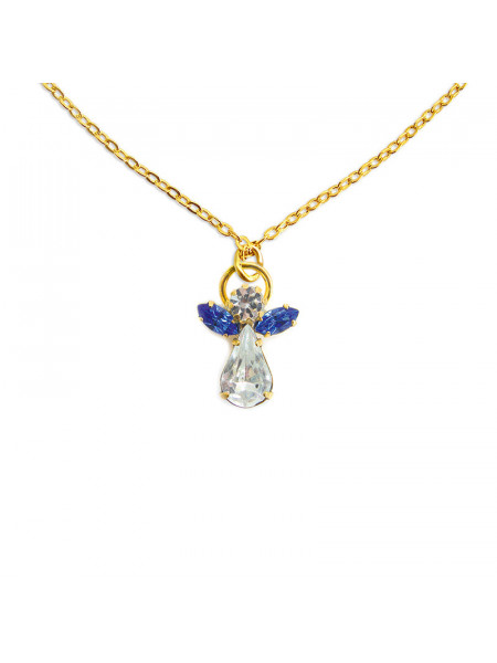 Pandantiv cu lantisor auriu Inger de Cristal - Ingerul lunii Septembrie ...