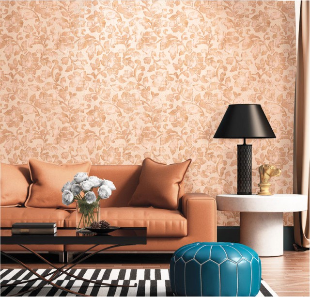 Tapet superlavabil cu flori grafice