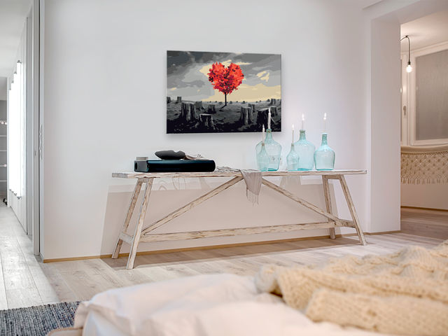 Pictura pe numere - Copac in Forma de Inima