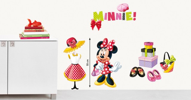 Sticker de perete ''Minnie la moda''
