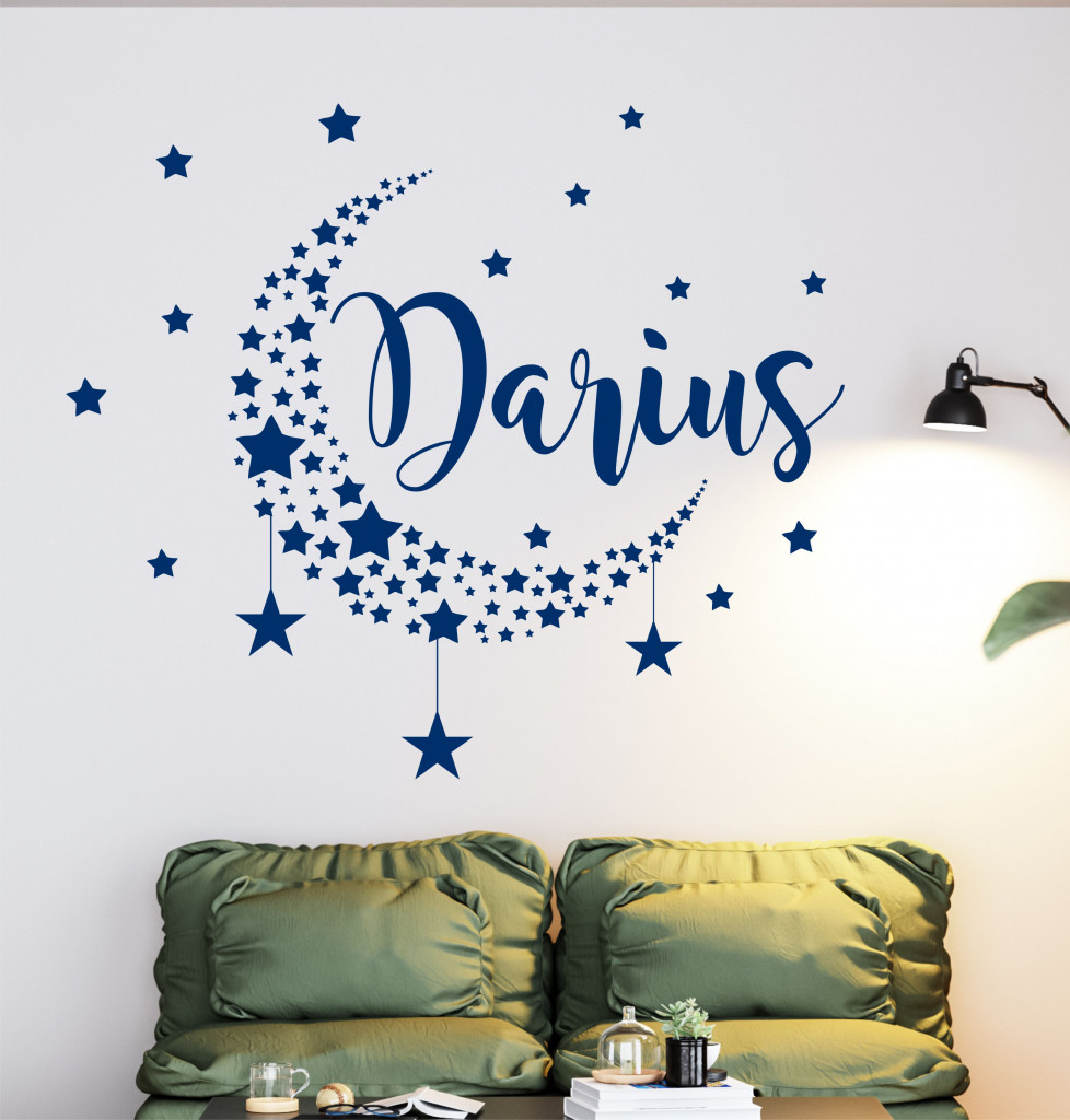 Sticker Nume cu Stelute - sticker decorativ