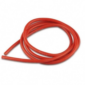 Cablu electric cu invelis siliconic pur, Rosu - 12 AWG, 1m lungime