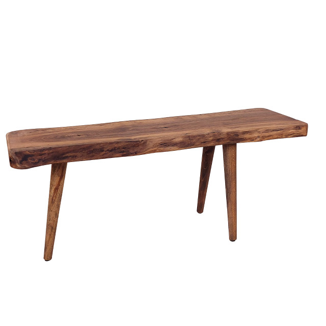 Masuta cafea lemn masiv din NUC, cu picioare lemn, model 820139