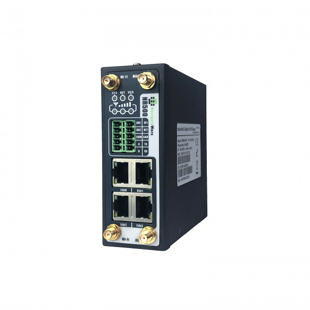 Router 4G industrial DUAL SIM NavigateWorx NR500-S4G PRO, 4 porturi Ethernet, 1 port RS232, 1 ...