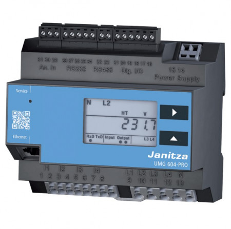 Analizor sistem fotovoltaic Janitza UMG 104, armonice până la rangul 40 ...
