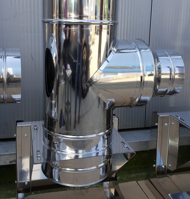 Kit cos fum din inox izolat Ø 80mm, H= 4m