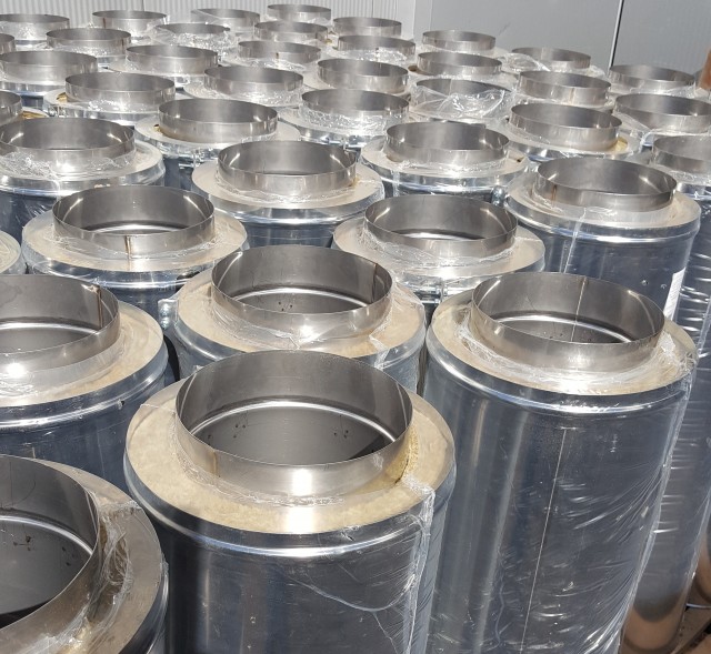 Burlan, tub inox DP(izolat) 500mm. Alege diametru Ø mm!