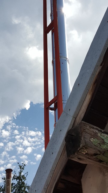 Kit cos fum din inox Ø 130mm, H= 4m, neizolat