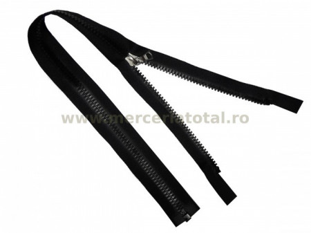 Fermoar plastic detasabil 50cm negru