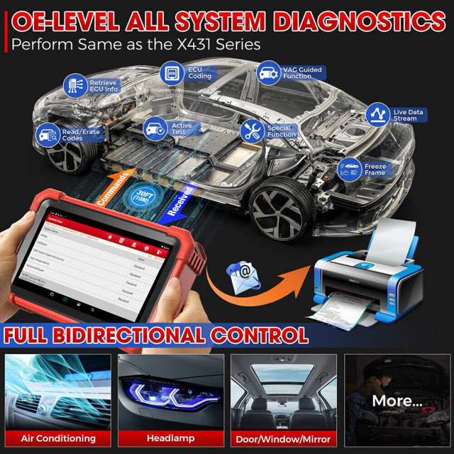Tester Diagnoza Auto LAUNCH X431 CRP919X Bluetooth DBSCar VII 4/64GB ...