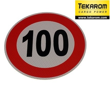 Indicator limitare viteza autocolant 100 km/ora