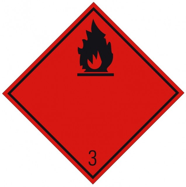 Placa ADR aluminiu - "Transport lichide inflamabile clasa 3n"