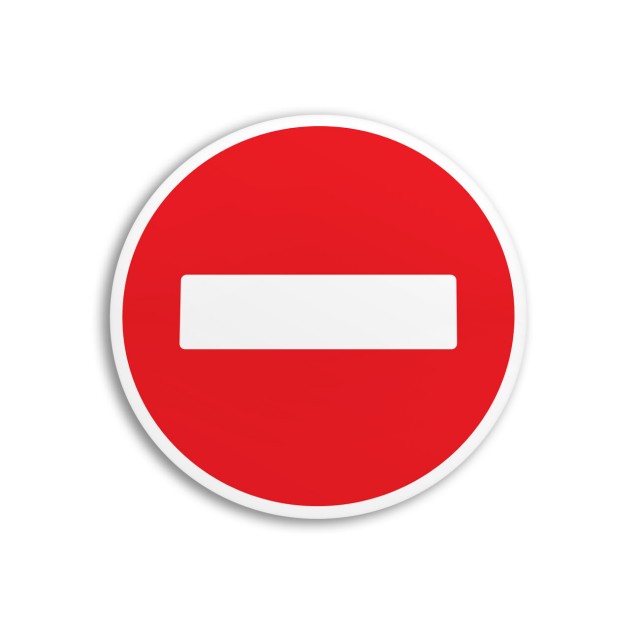 Indicator autocolant accesul interzis