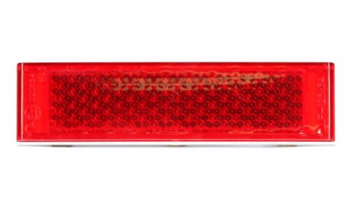 Catadioptru reflectorizant dreptunghiular rosu 126x34 cm