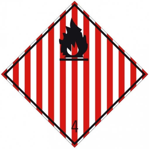 Placa ADR aluminiu Pericol Transport substante solide inflamabile ...