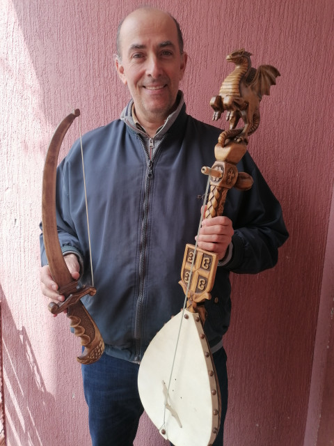 Gusle PROFESIONALNE - Motivi: Zmaj, 4 Ocila i Solunac sa Orlom