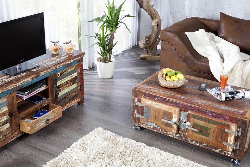 TV / HiFi Meubel Model: gerecyclede hout 150cm