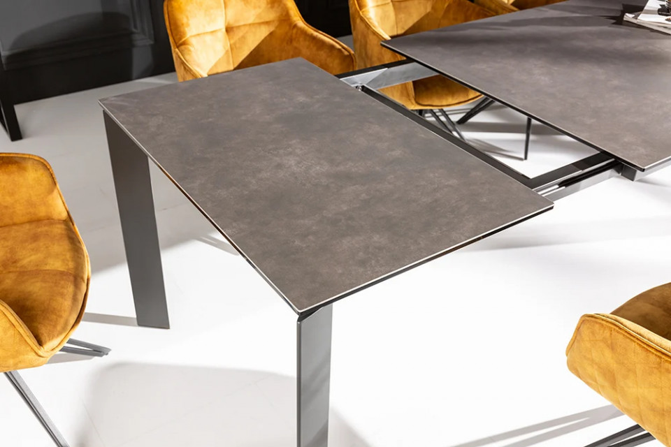 Uitschuifbare eettafel X7 180-240cm antraciet keramisch blad modern design