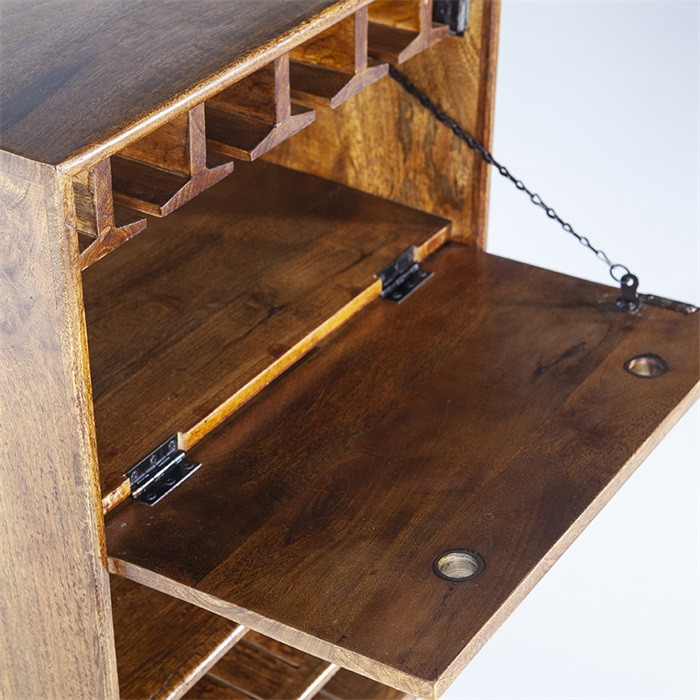 Kabinet Wijn drank kast 100cm Mangohout