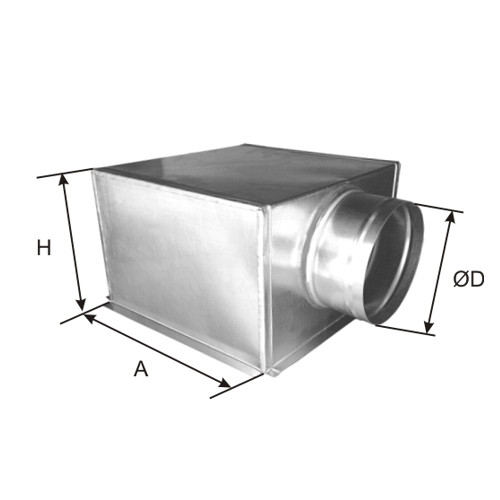 Plenum box with side entry