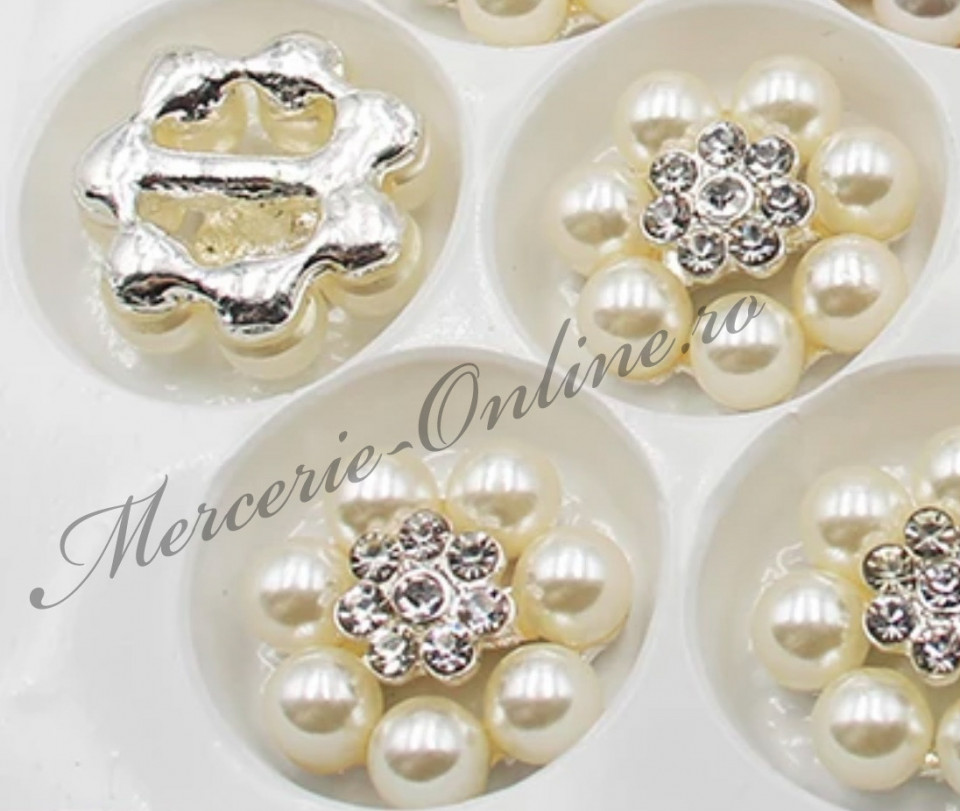 Aplicatie cusut perle si strasuri, 22mm (2bucati/pachet) Cod:2472