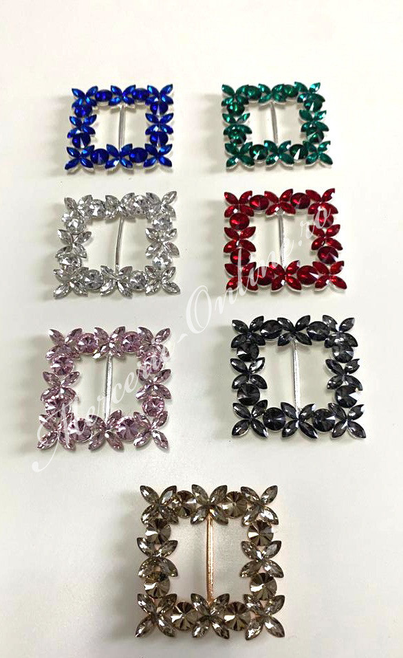 Catarame cu strasuri, 5x5cm, (la bucata) Cod:2232