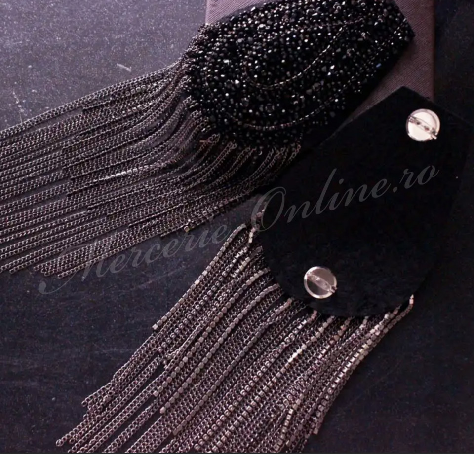 Epoleti cu margele si strasuri, (la pereche) Cod:1613