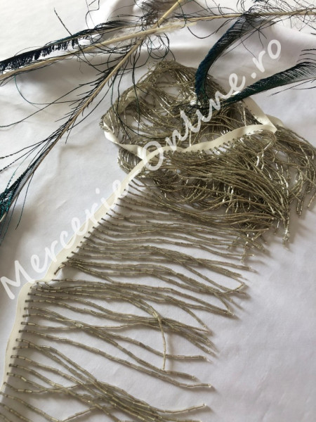 Franjuri din margele tubulare, 15cm, mai multe culori disponibile (la ...