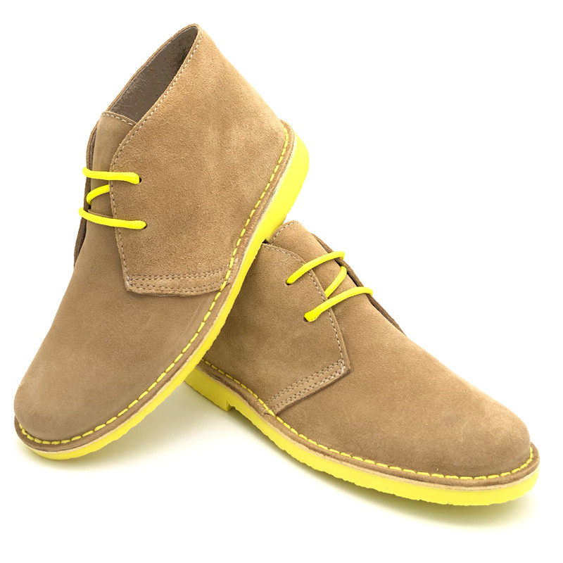 Ghete din piele intoarsa naturala BICOLOR ARENA