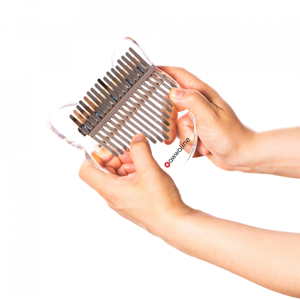 Kalimba, Instrument muzical cu 17 note, Sticla transparenta, model ...