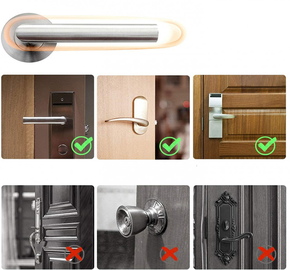 Protectie clanta usa tip opritor din silicon, awwaline, galben ...