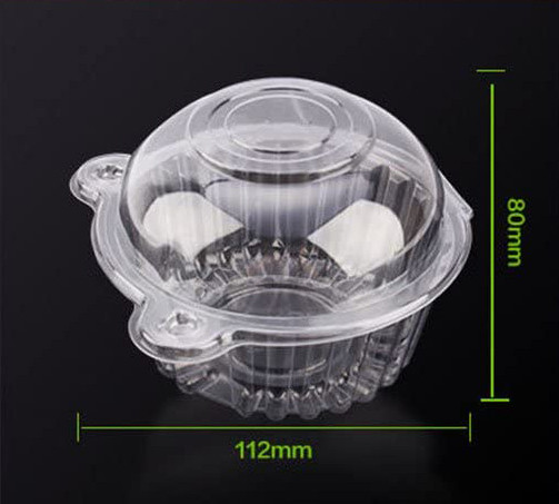 10 Contenitori Singoli Trasparenti per Alimenti con coperchio a Cupola