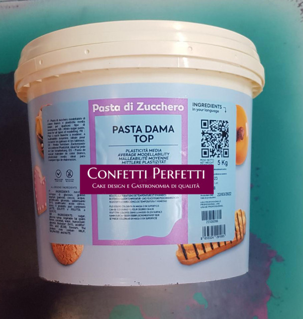 Nuova DAMA TOP da 5 Kg Irca. Pasta di zucchero Bianca x Copertura ...