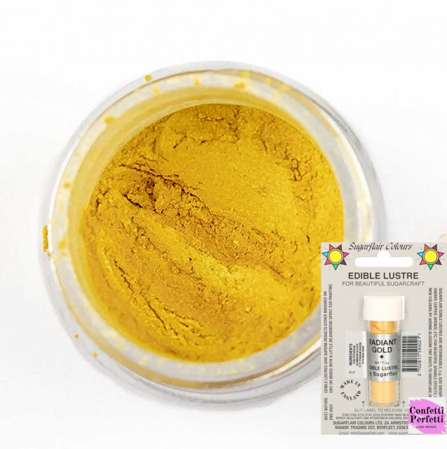 Oro Radiante Perlescente. Colorante concentrato in polvere. Sugarflair