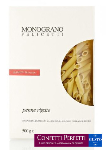 Kamut monograno. Penne rigate Integrali. Pasta Felicetti. 500 gr.