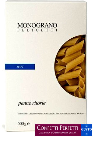 Penne Ritorte. Pasta Felicetti Monograno Matt. 500 gr.