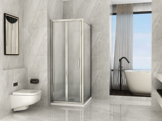 Box doccia a libro per nicchia da 57 a 101 cm