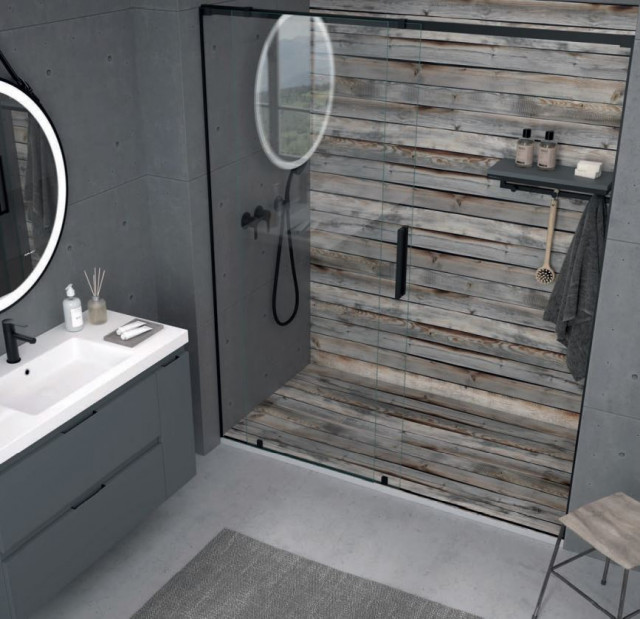PIATTO DOCCIA IN GEL COAT "STONE 3D" EFFETTO Legno rustico