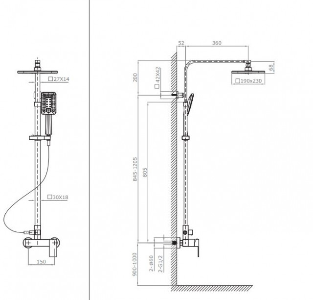 Colonna doccia Angelica