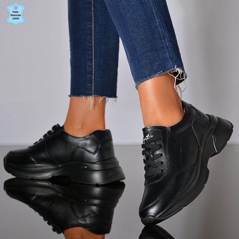 Adidasi Dama Piele Naturala Alanya Negri - Need 4 Shoes