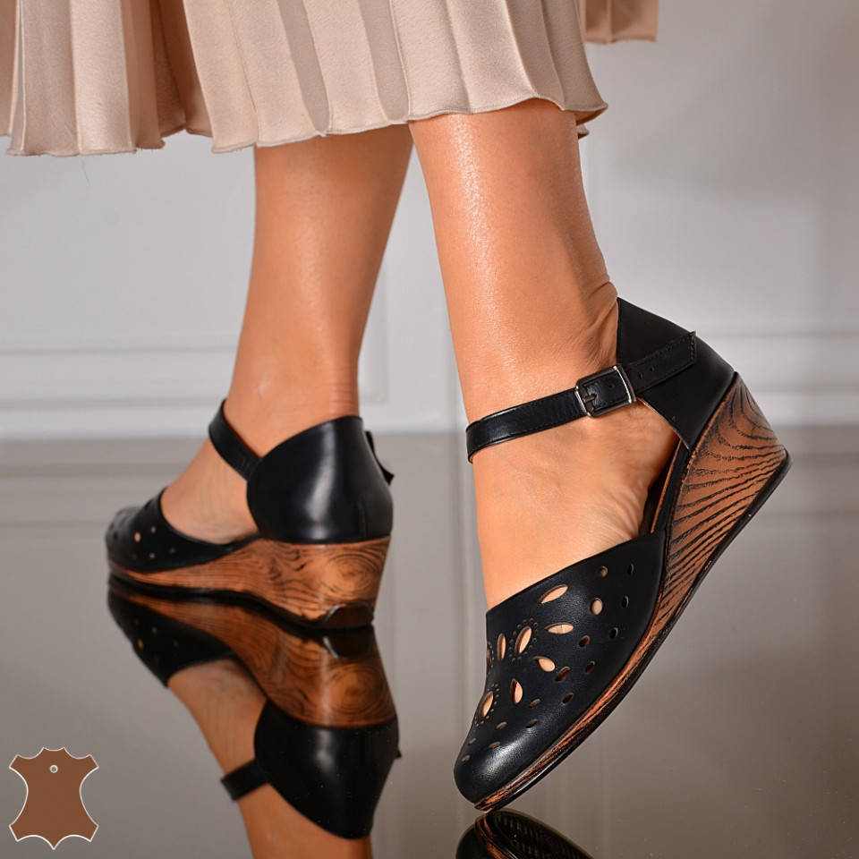 Sandale Dama Piele Naturala Saidy Negre- Need 4 Shoes