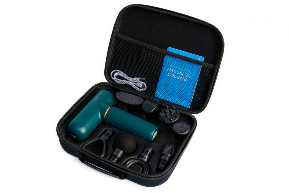 Pistol Masaj Profesional, Aparat de tip Masaj Gun cu Percutii - Suporto.ro