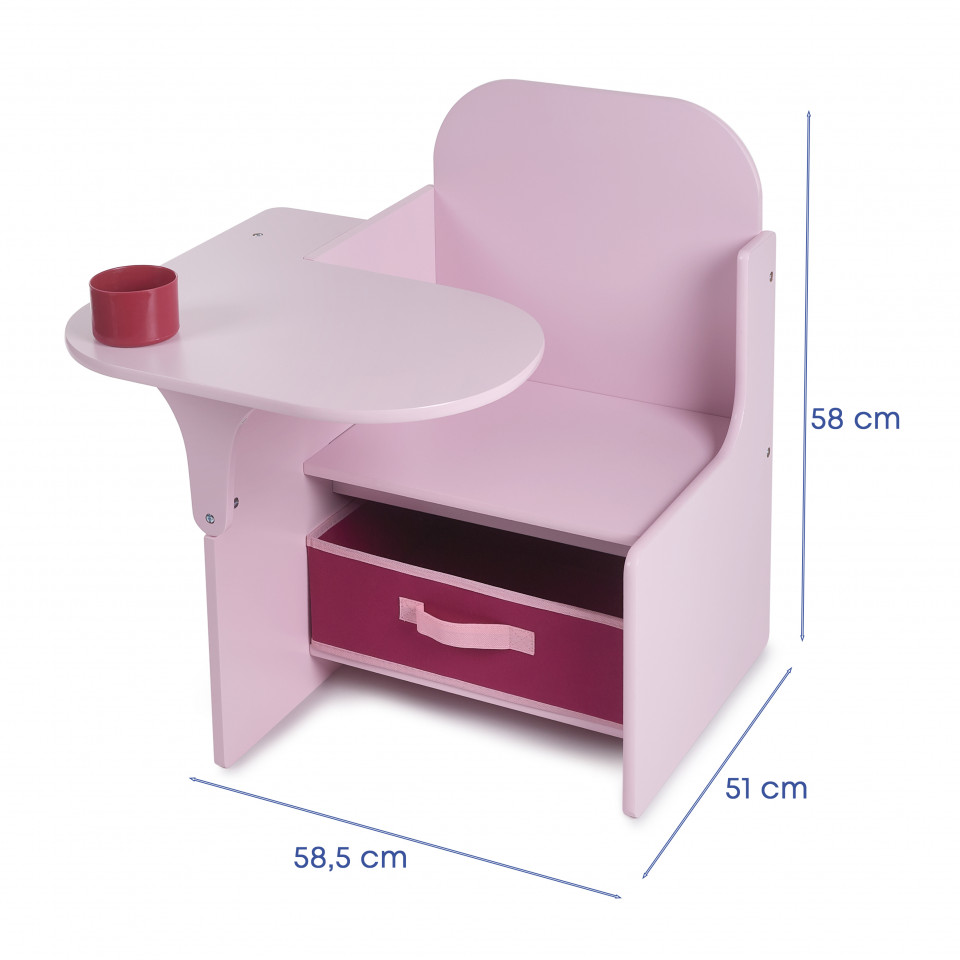 Set masuta cu scaun pentru copii 3 in 1 din lemn mdf, varsta 3-6 ani ...