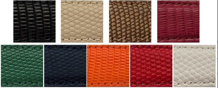 Curea piele de soparla captusita cu finisaj mat rosie 20mm - 47958