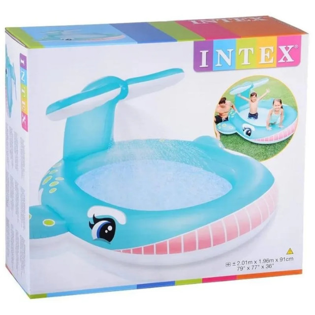 Intex Whale Spray Bazen za decu na naduvavanje sa prskalicom - Kit ...