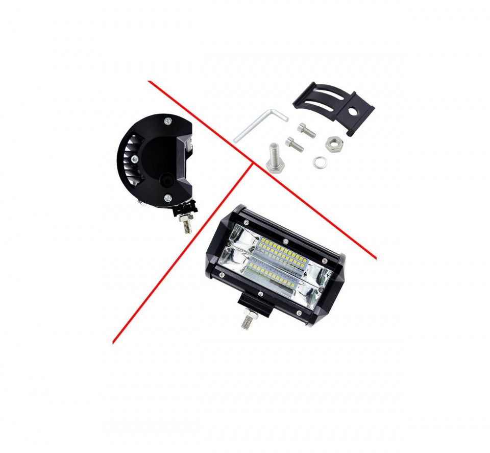 Proiector LED auto 72W 13 cm / proiector led /OFFROAD