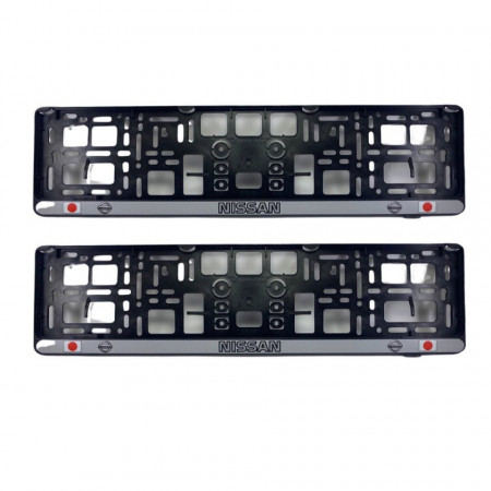 Suport numar inmatriculare personalizat NISSAN (set 2 buc)